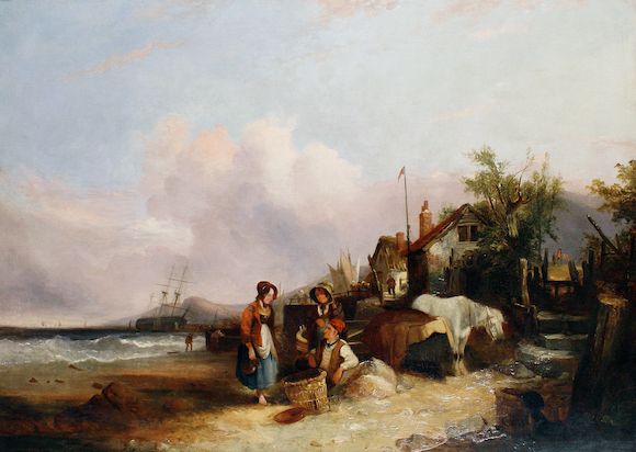 Bonhams : Circle of William Shayer, Snr. (British, 1787-1879) Shrimpers ...