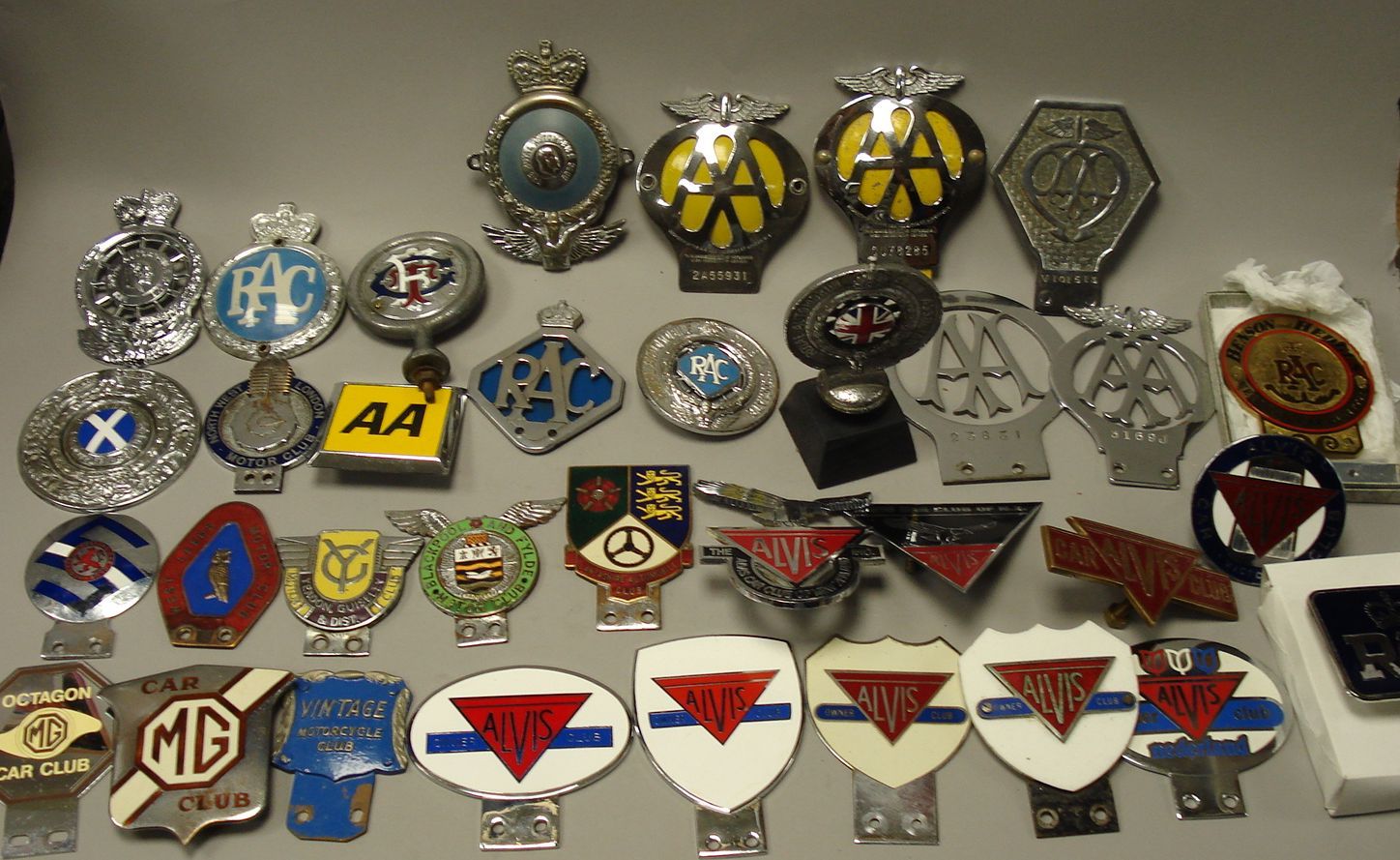 Bonhams Cars : A lot of car badges,