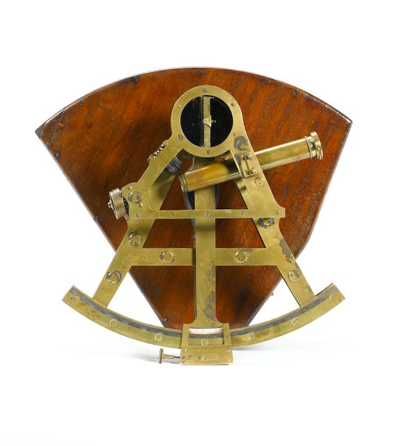 Bonhams : A Matthew Berge brass bridge-frame sextant, English, early ...