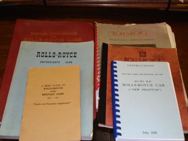 Bonhams Cars : A lot of re-printed Rolls-Royce technical literature,