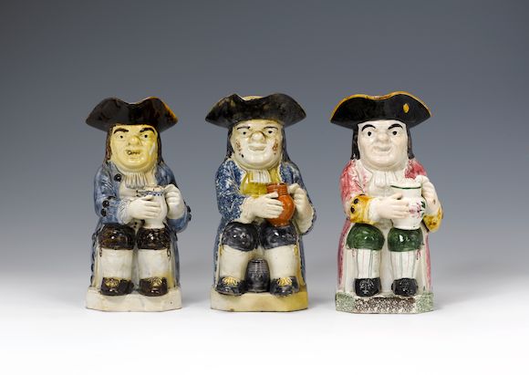 Bonhams : Three various Toby jugs Late 18th century and circa 1830.