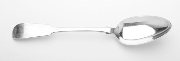 Bonhams : A fiddle pattern dessert spoon By John Sellar two marks; JS ...