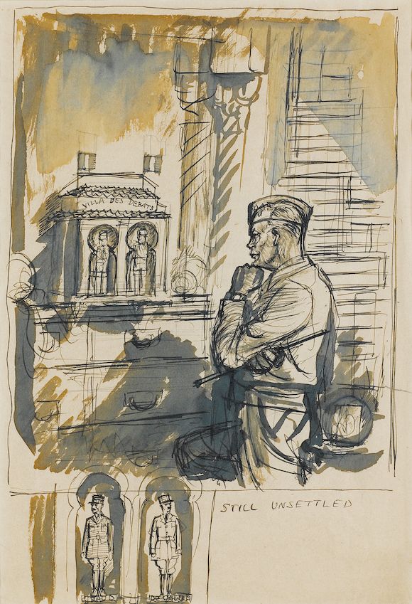 Bonhams : SHEPARD (E.H.) "Still Unsettled", two sketches for a Punch ...