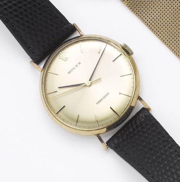 Bonhams : Rolex. A 9ct gold centre seconds wristwatchLondon Hallmark ...
