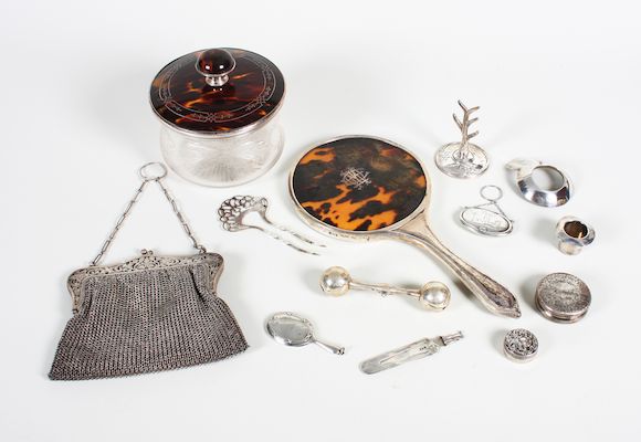 Bonhams : A late 19th century Irish silver hair comb Dublin, 1898, (qty)