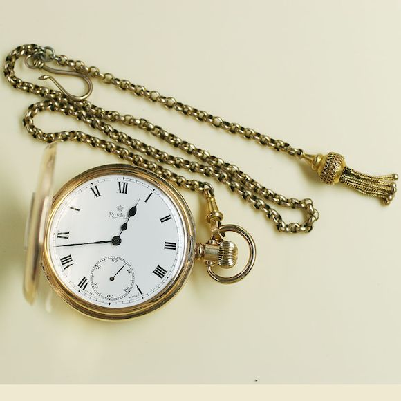 Bonhams : Roidor: A 9ct gold half hunter pocket watch,