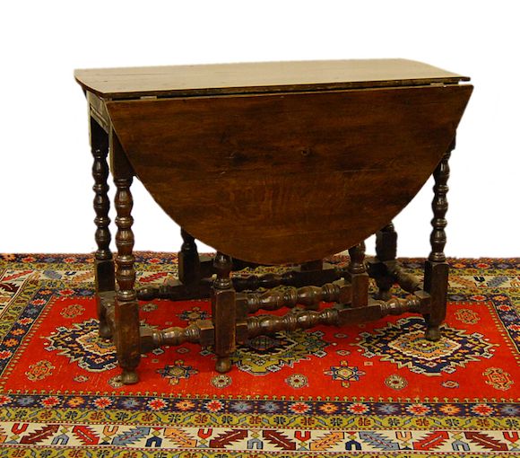 Bonhams : An oak gateleg table, early 18th Century and later