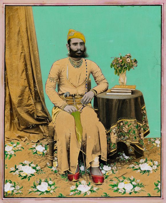 Bonhams : SHARMA (GHASIRAM HARDEV) Hand-painted portrait of Bhadariji ...