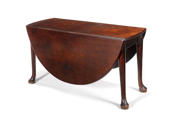 Bonhams : A large George II mahogany drop flap Dining Table