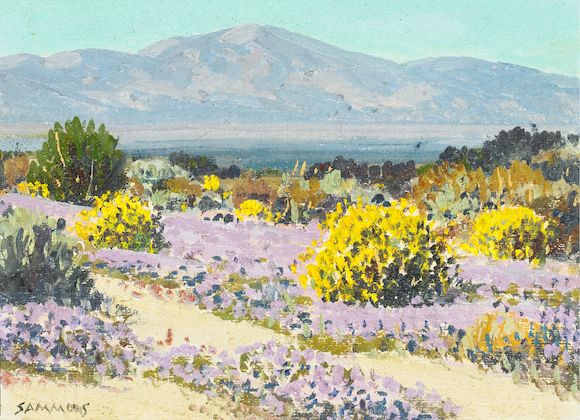 Bonhams : Carl Sammons (American, 1883-1968) Desert flowers, Palm Springs