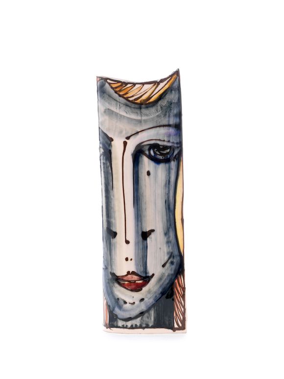 Bonhams : Jonathan Cox 'Facepot' a tall Vessel, 2009