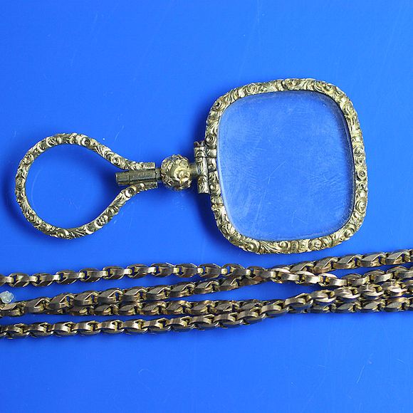 Bonhams : A late Victorian 9ct gold muff chain, with oval linking, a ...