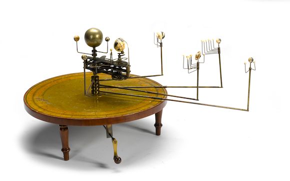 Bonhams : A rare Henry Negretti table planetarium or orrery, English ...
