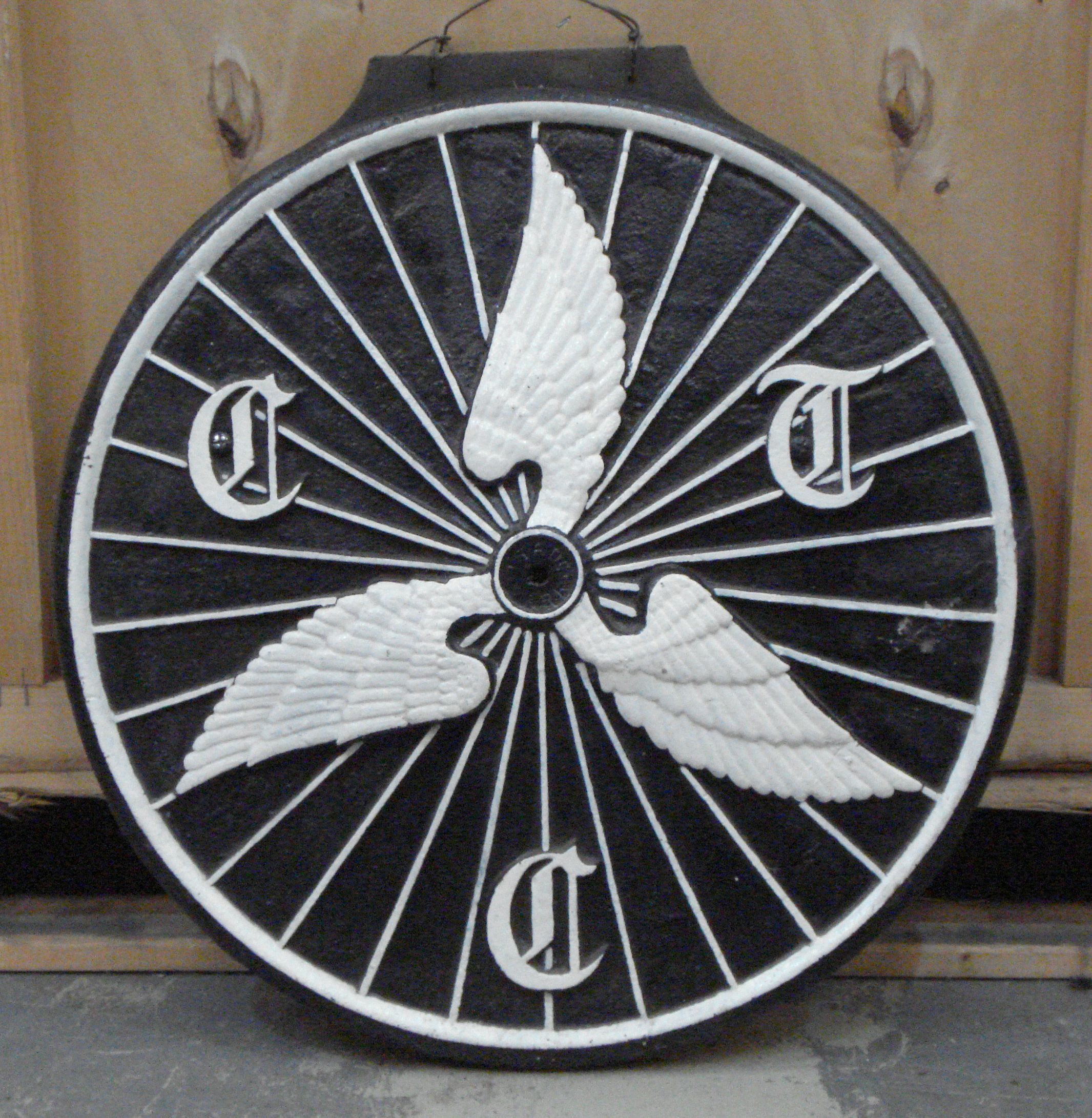 Bonhams Cars : A CTC cast iron circular sign,
