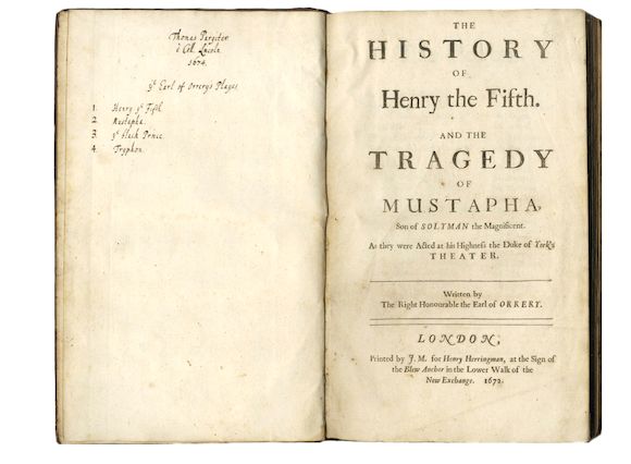 Bonhams : BOYLE (ROGER, 1st Earl of Orrery) The History of Henry the ...