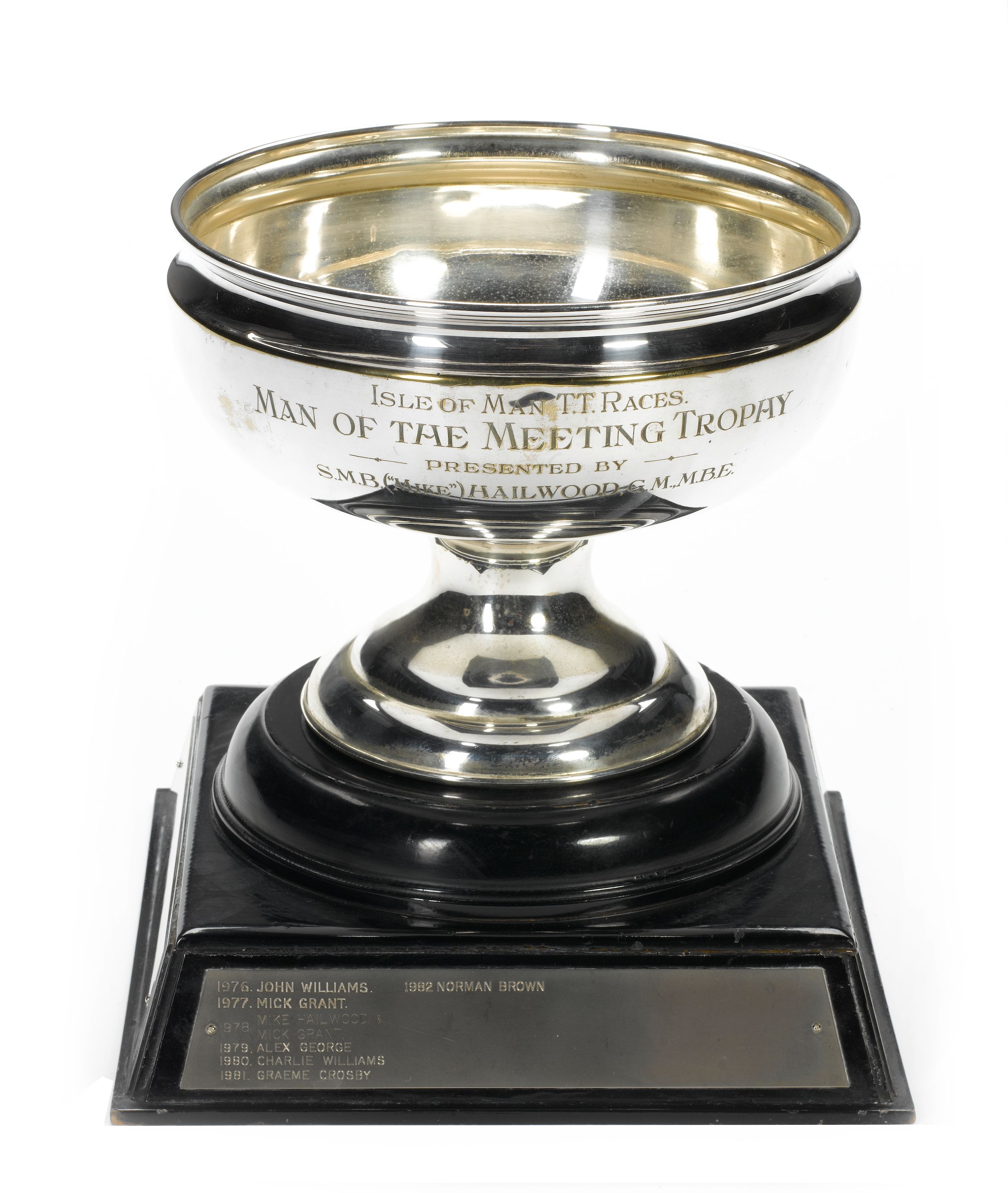 Bonhams Cars : A Isle of Man TT Man of the Meeting trophy bowl,