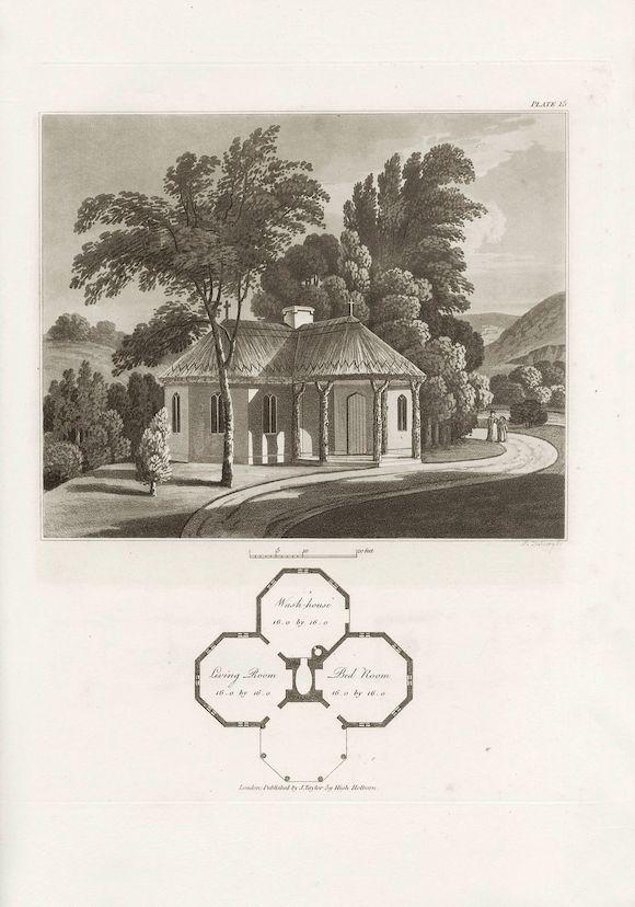 Bonhams : ARCHITECTURE DEARN (THOMAS DOWNES WILMOT) Designs for Lodges ...