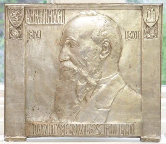 Bonhams : A silvered bronze plaque depicting David Yellowlees MDLLD