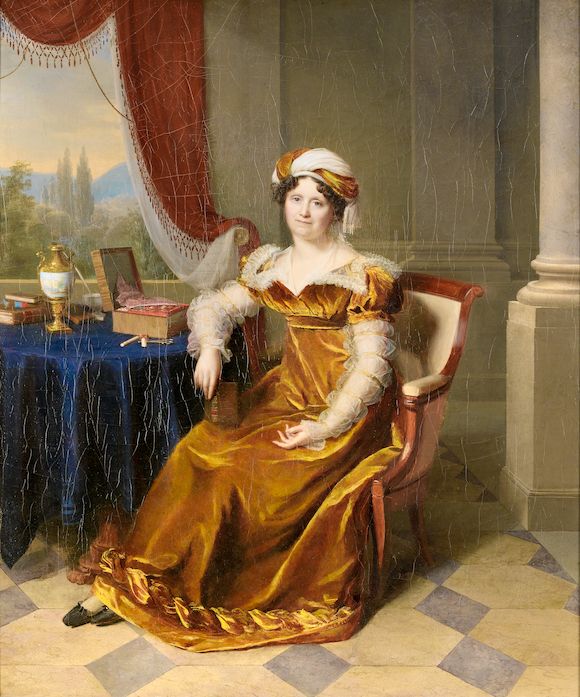 Bonhams : Firmin Massot (Geneva 1766-1849) Portrait of lady said to be ...