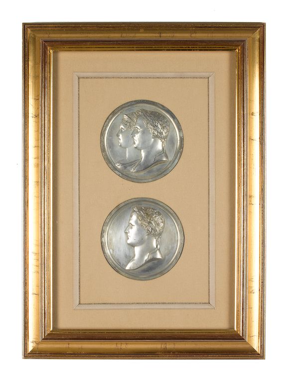Bonhams : Framed Napoleon Medallions, a set of four frames containing ...