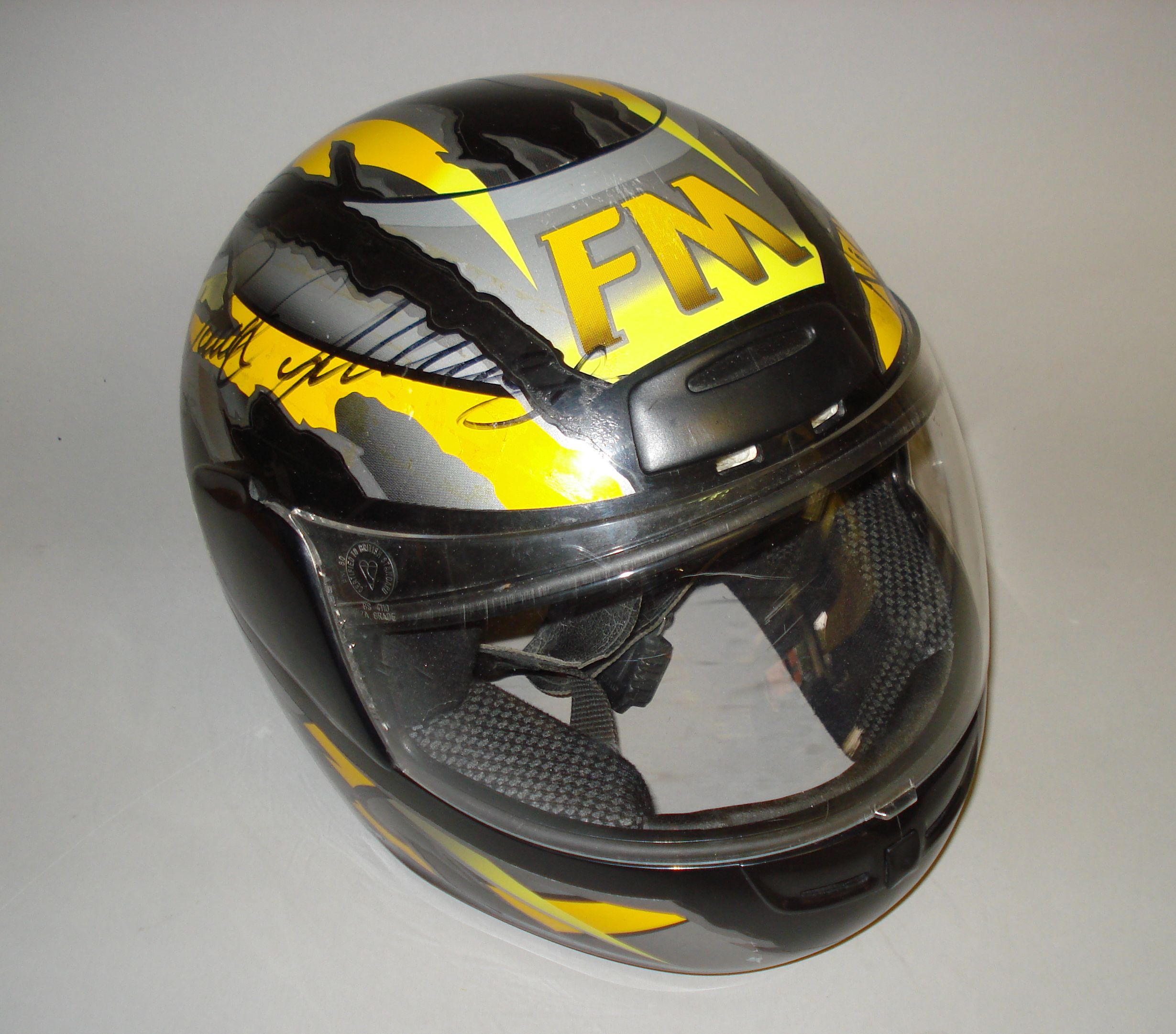 Bonhams Cars : Dave and Nick Jeffries, A 1985 FM AXE crash helmet