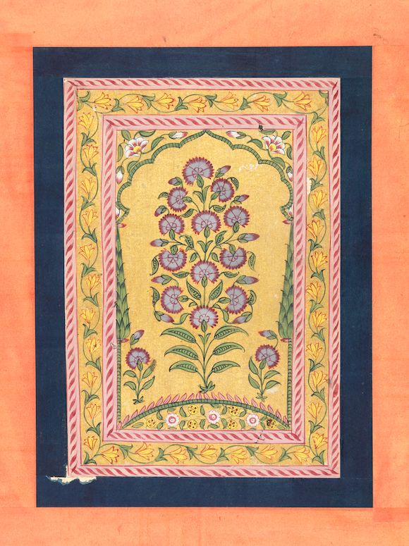 Bonhams : Two album pages Jaipur, late 18th Century(2)
