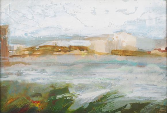 Bonhams : Mardi Barrie, RSW (British, 1931-2004) Seascape
