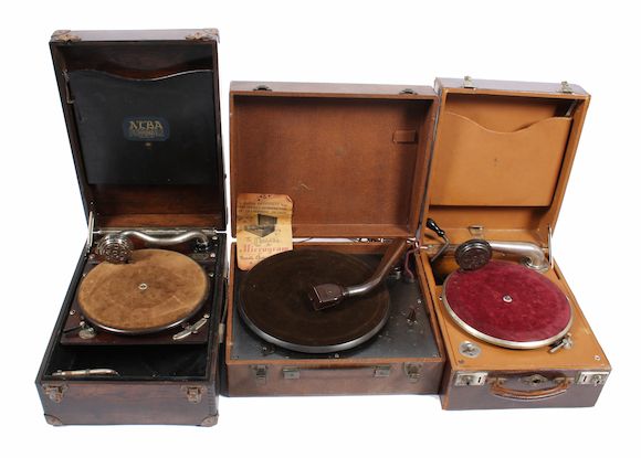 Bonhams : An Alba portable gramophone model 502