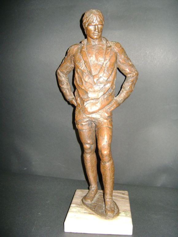 Bonhams : A statue of a rugby player
