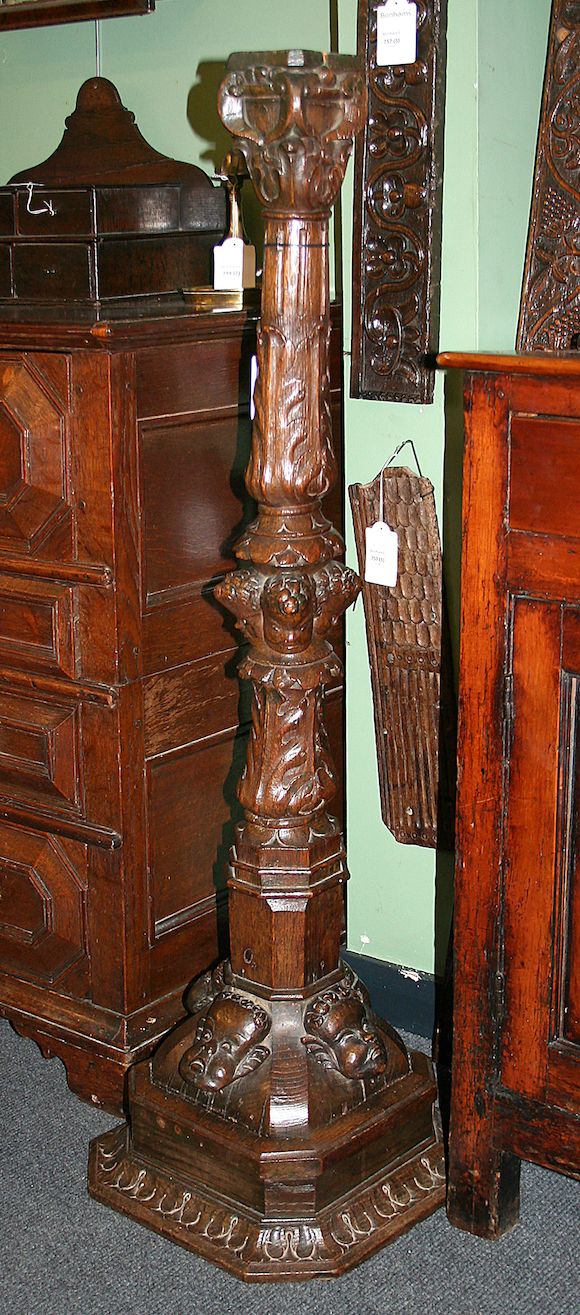 Bonhams : A late 17th Century carved oak column