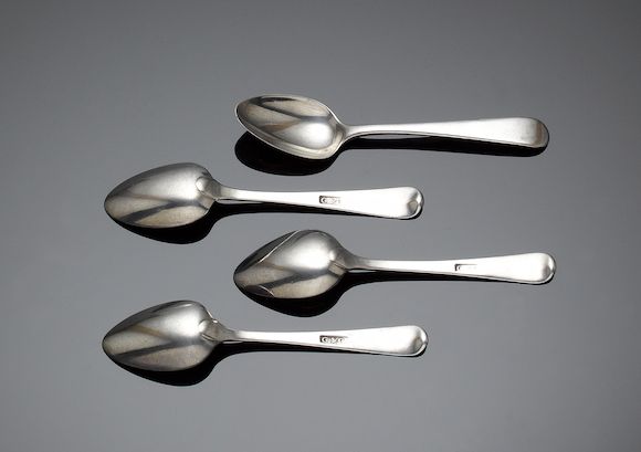 Bonhams : Four 19th century Indian Colonial small silver spoons, makers ...