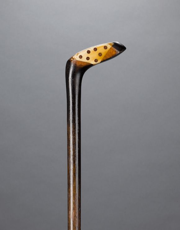 Bonhams : A late 19th/early 20th century ivory mounted 'Sunday' stick,