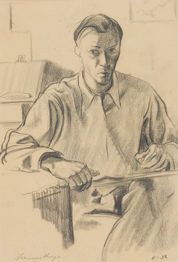 Bonhams : Francois Krige (South African, 1913-1994) Self portrait unframed