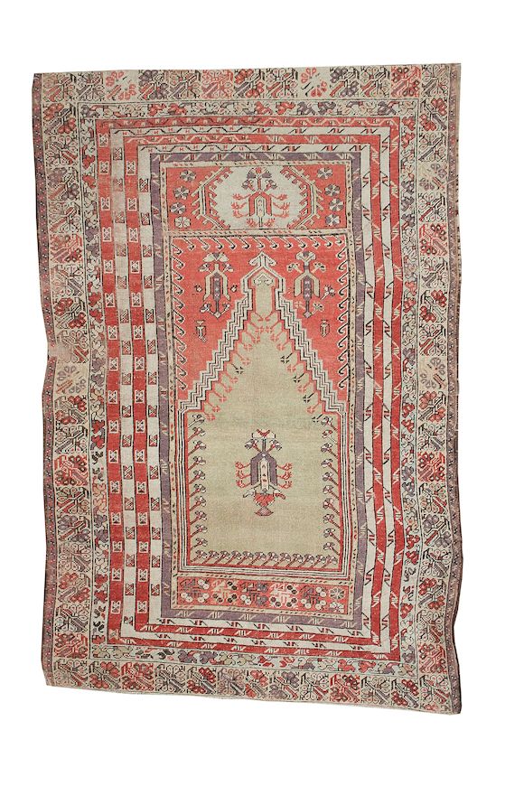 Bonhams : A Ghiordes prayer rug West Anatolia, 6 ft 1 in x 4 ft (184 x ...
