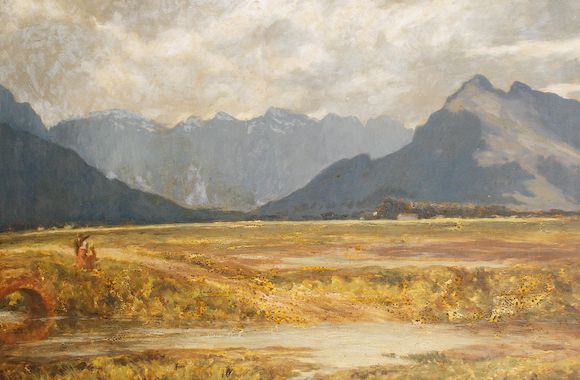 Bonhams : Edward Roworth (South African, 1880-1964) Mountain landscape