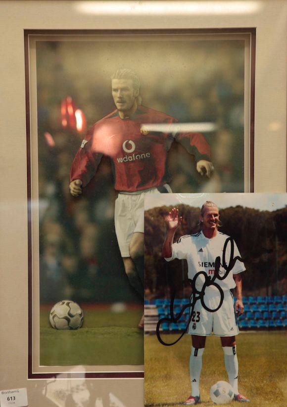 Bonhams : A signed David Beckham photograph,