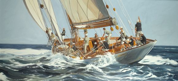 Bonhams : Rowena Wright, RSMA (British,20th century) "Cambria at St ...