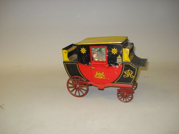 Bonhams : A William Crawford GR Regency Coach biscuit tin, circa 1930