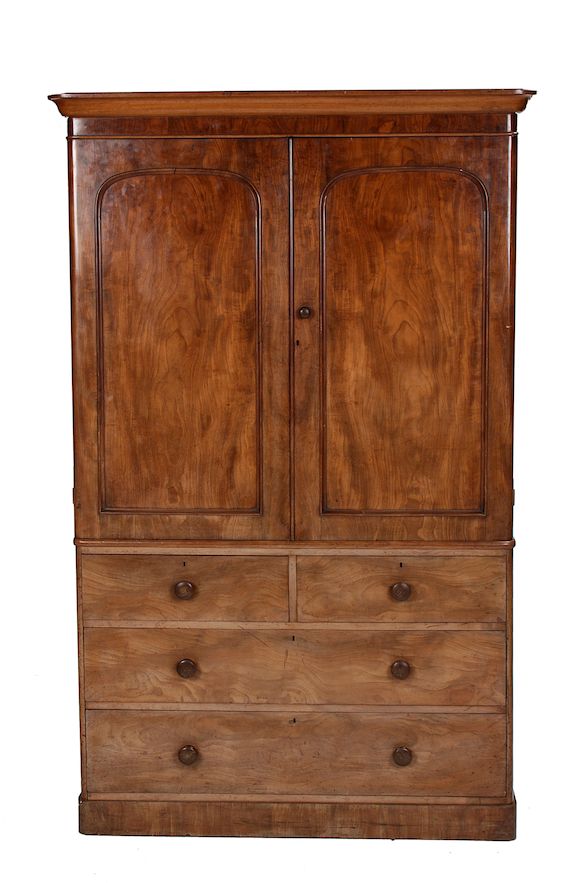 Bonhams : A Victorian mahogany linen press by Wilkinson & Son