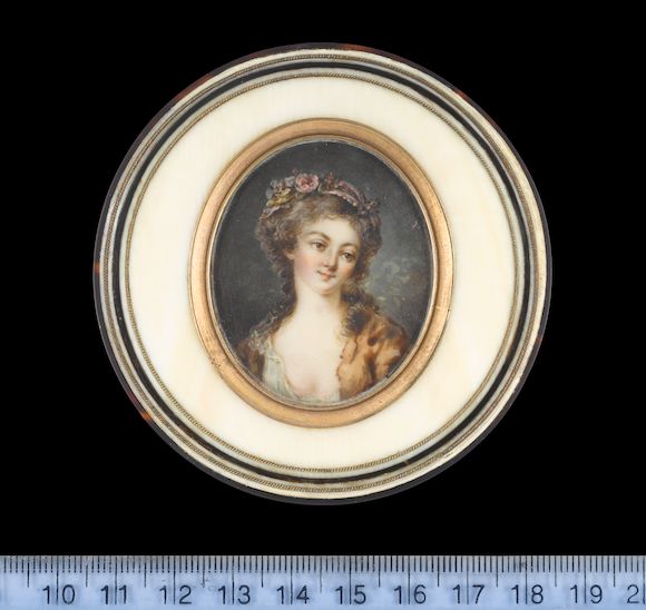 Bonhams : Pierre Adolphe Hall (Swedish, 1739-1793) A Lady, wearing a ...