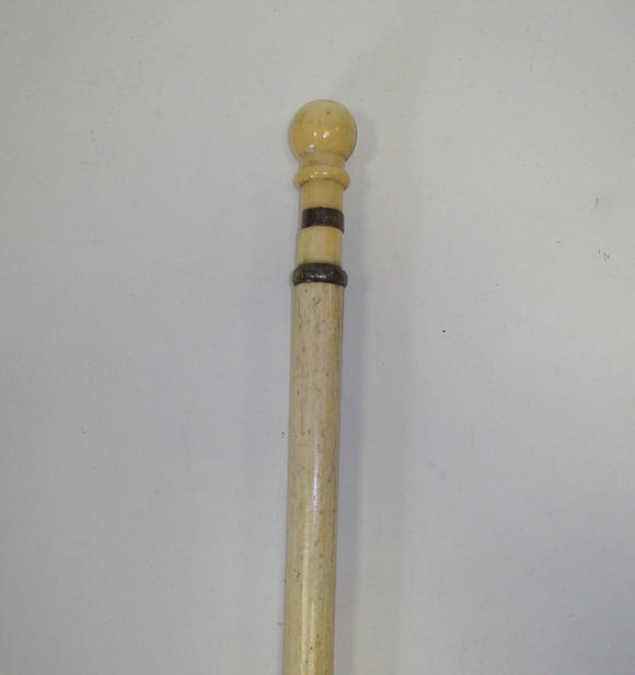 Bonhams A 19th Century Whalebone Walking Cane