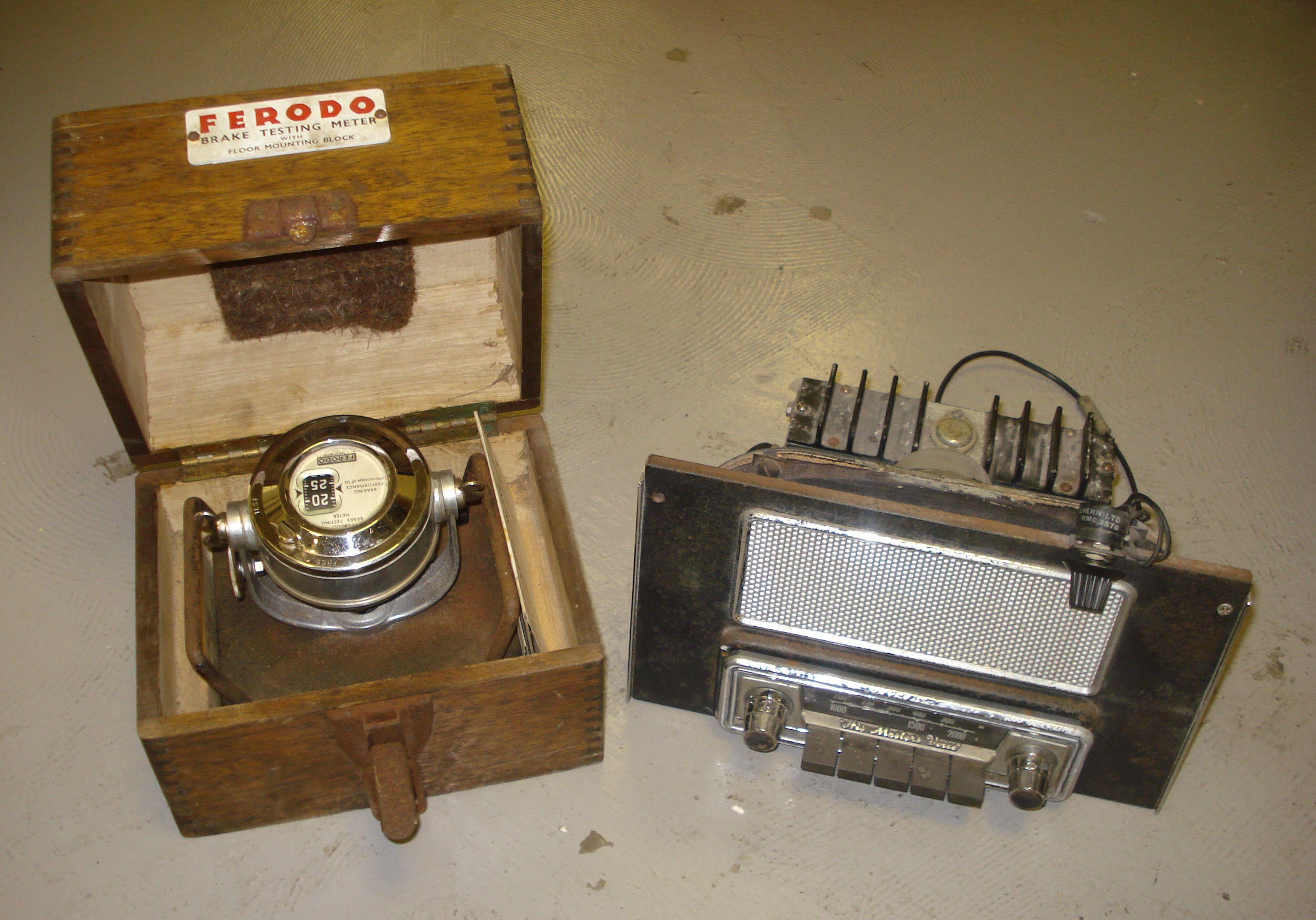 Bonhams Cars : A cased Ferodo brake testing meter,