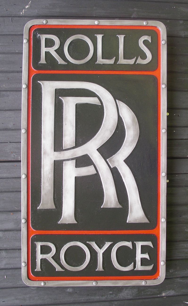 Bonhams Cars : A cold-cast aluminium composite Rolls-Royce plaque,