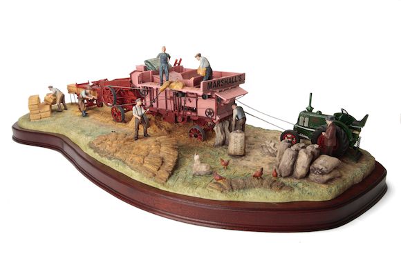 Bonhams : Border Fine Arts 'The Threshing Mill', An extremely large limited edition group, 1999