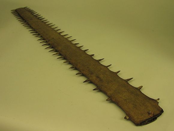 Bonhams : A large Sawfish Rostrum 122cm long.