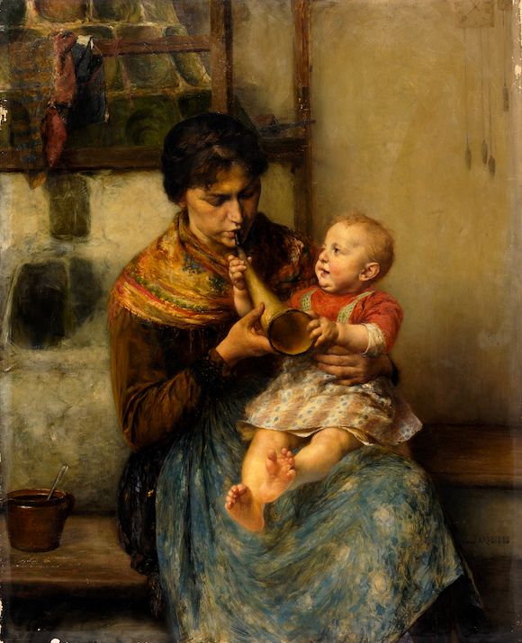 Bonhams : Georgios Jakobides (Greek, 1852-1932) The first music lesson ...