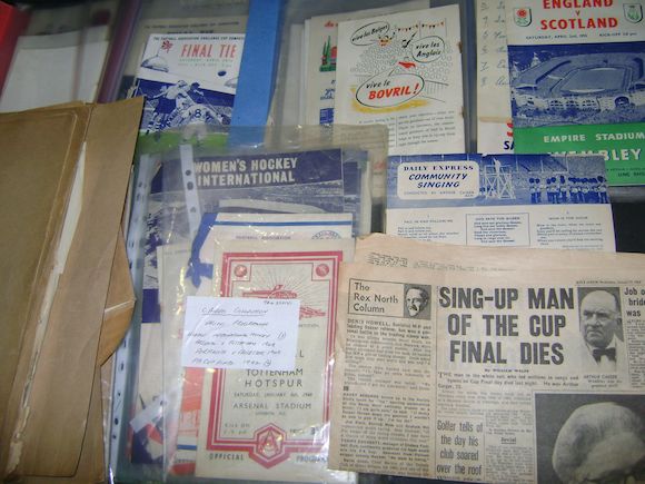 Bonhams : A collection of football programmes and song sheets related ...