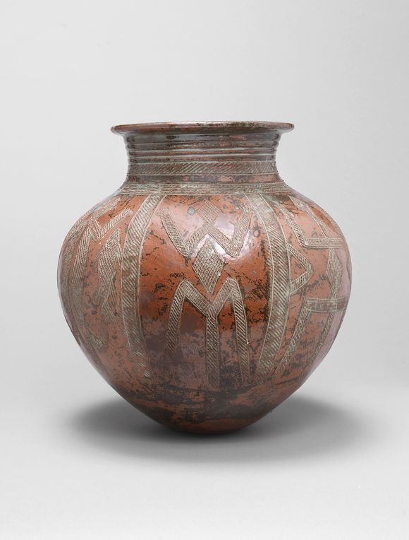 Bonhams : Ladi Kwali (Nigerian 1925-1984) A large Abuja stoneware water ...