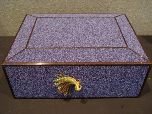 Bonhams : A purple faux shagreen and rosewood cigar humidor together ...