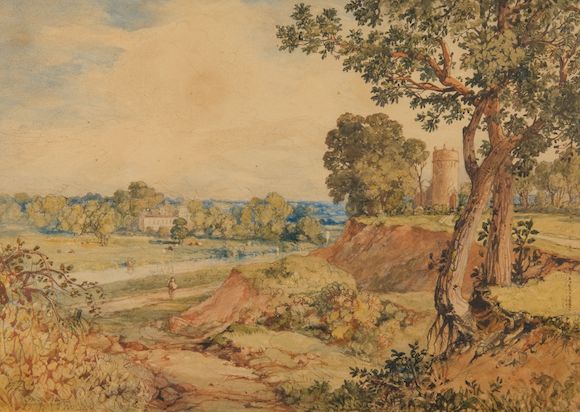 Bonhams : John Joseph Cotman (British, 1814-1878) Landscape at Whitlingham